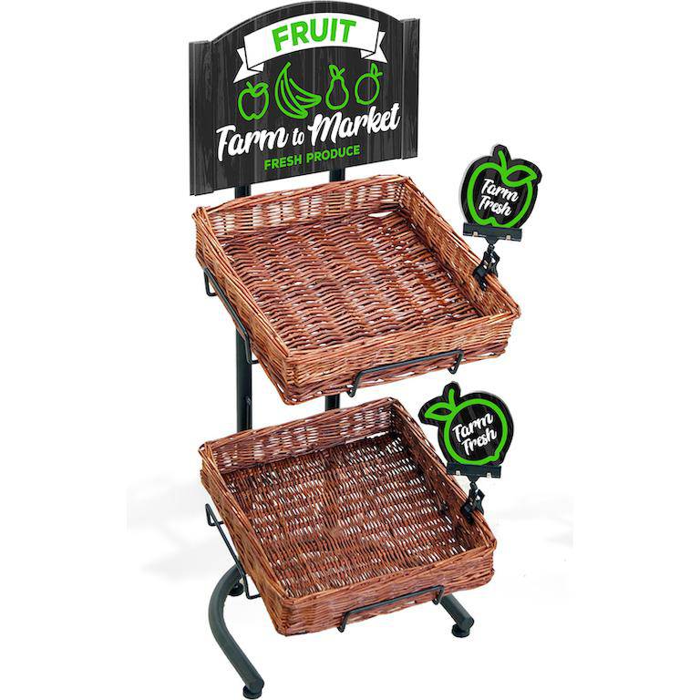 Fruit Rack - Countertop - 2 Tier Rack | FoodSignPros