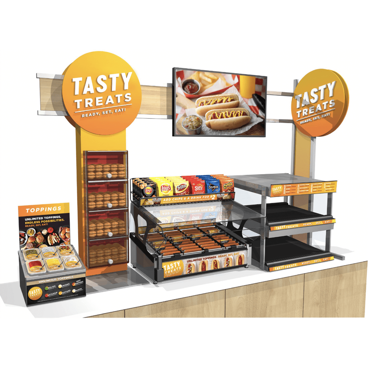 Custom Roller Grill Flavor ID Tags and Merchandising Kits | FoodSignPros